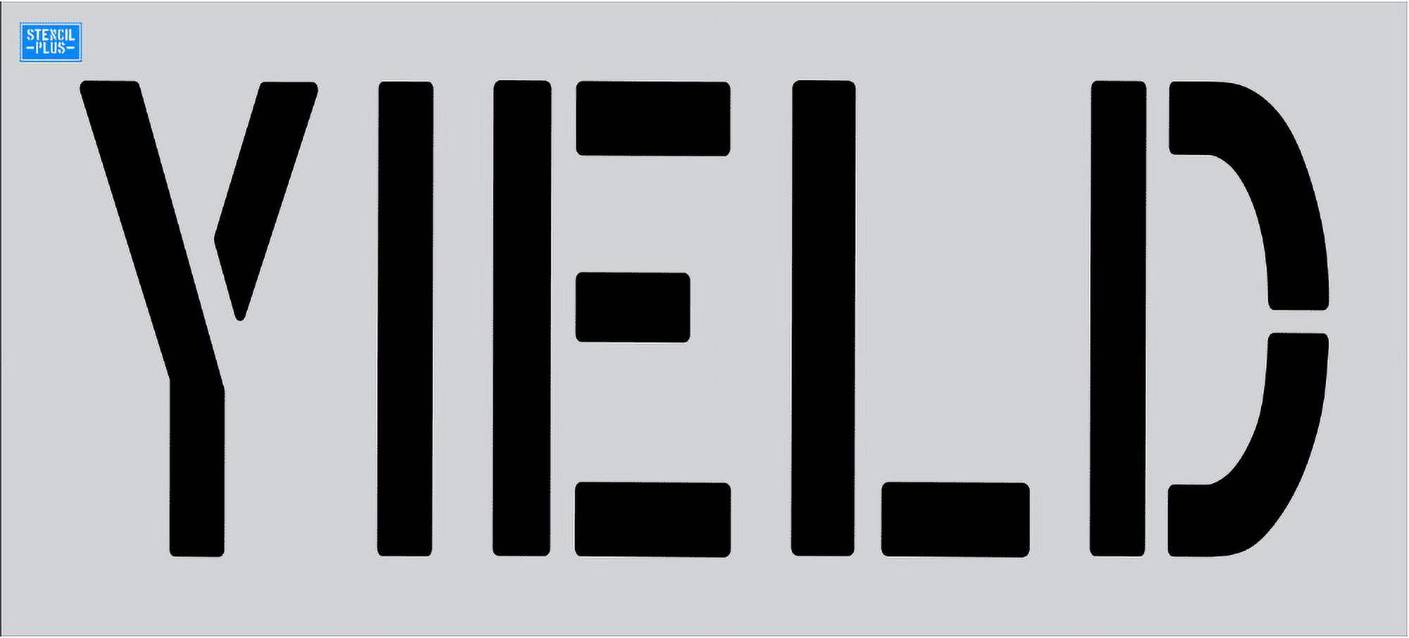 18" Word - YIELD Parking Lot Pavement Marking Stencil Thickness: .100 ...