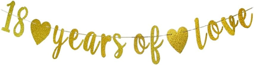 18 Years Of Love Banner,Happy 18th Birthday Sign for 18th Birthday ...