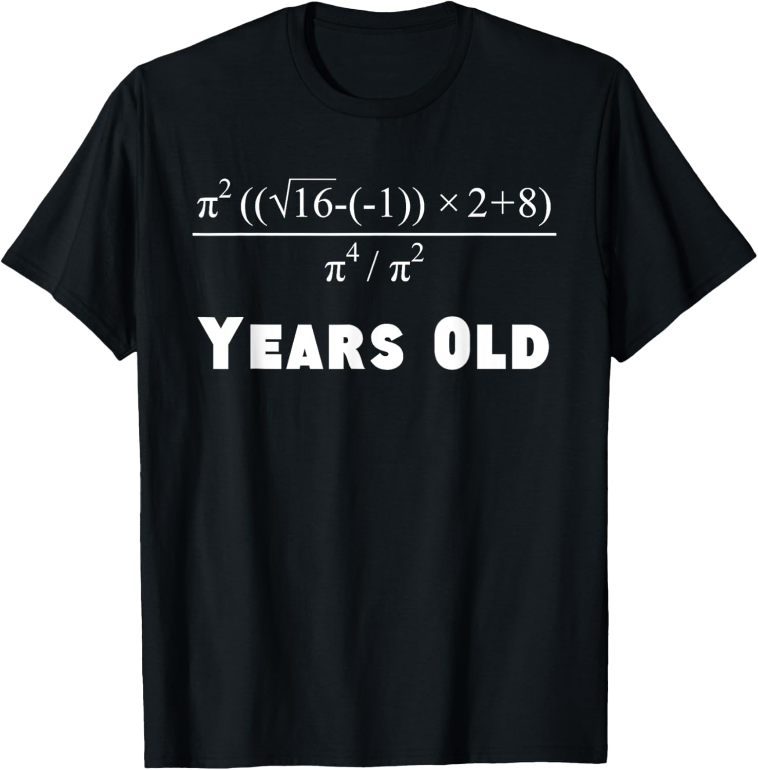 18 Years Old Algebra Equation Funny 18th Birthday Math T-Shirt ...