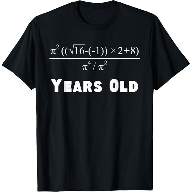 18 Years Old Algebra Equation Funny 18th Birthday Math T-Shirt ...