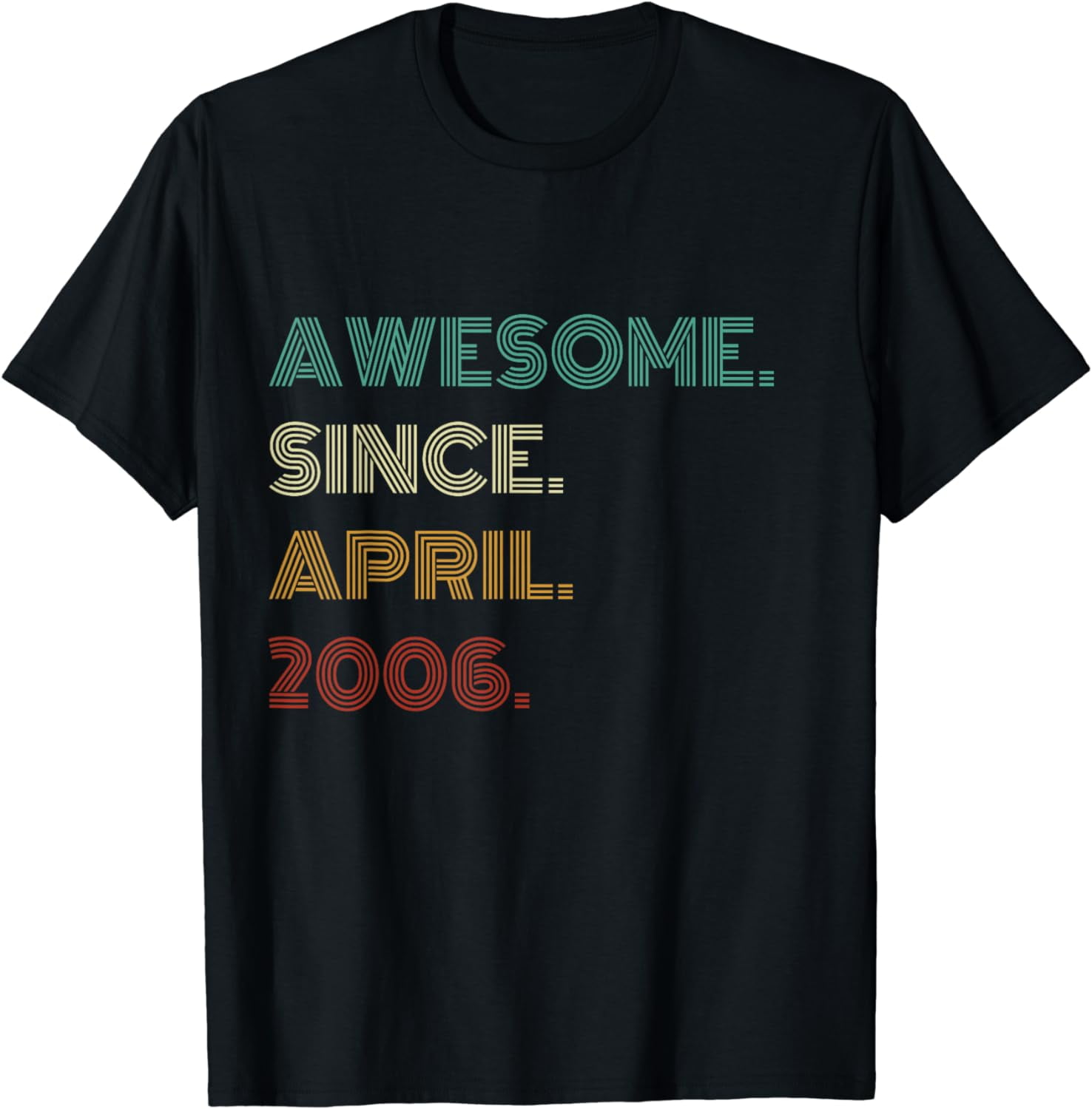 18 Years Old Awesome Since April 2006 18th Birthday T-Shirt - Walmart.com