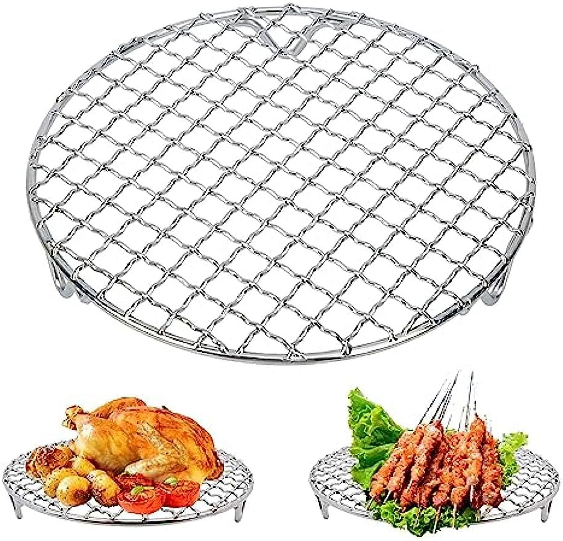 18 cm Air Fryer Grill Rack, Stainless Steel Non-Stick Round Cooking ...