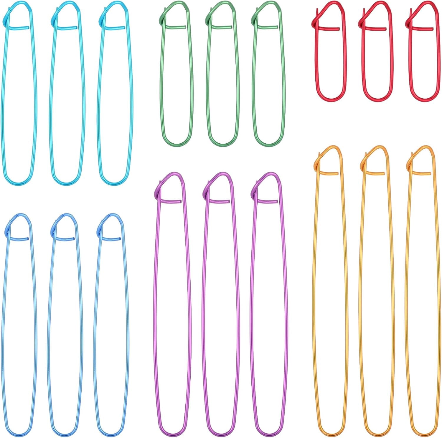 18 count Knitting Stitch Holders Colorful Yarn Stitch Holder Markers ...