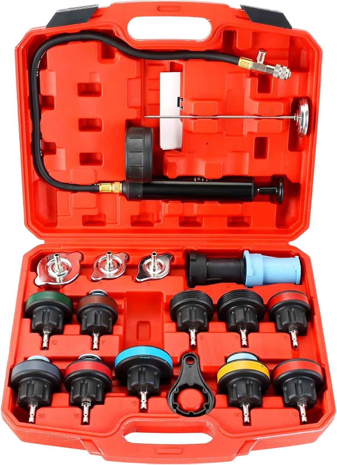 18 count Radiator Leakage Tester Tool Kit, Automotive Cooling System ...