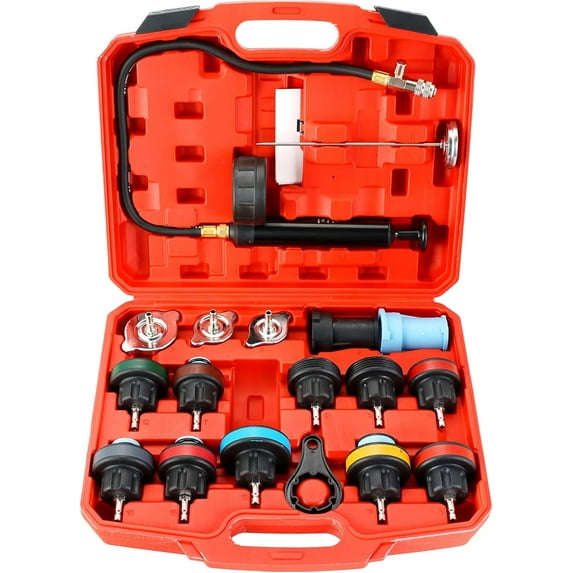 18 count Radiator Leakage Tester Tool Kit, Automotive Cooling System ...