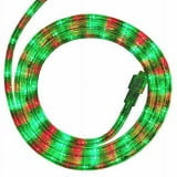 18 ft. Green/Red LED Rope Light kit, 216 Lights, Connectable Ready-to ...