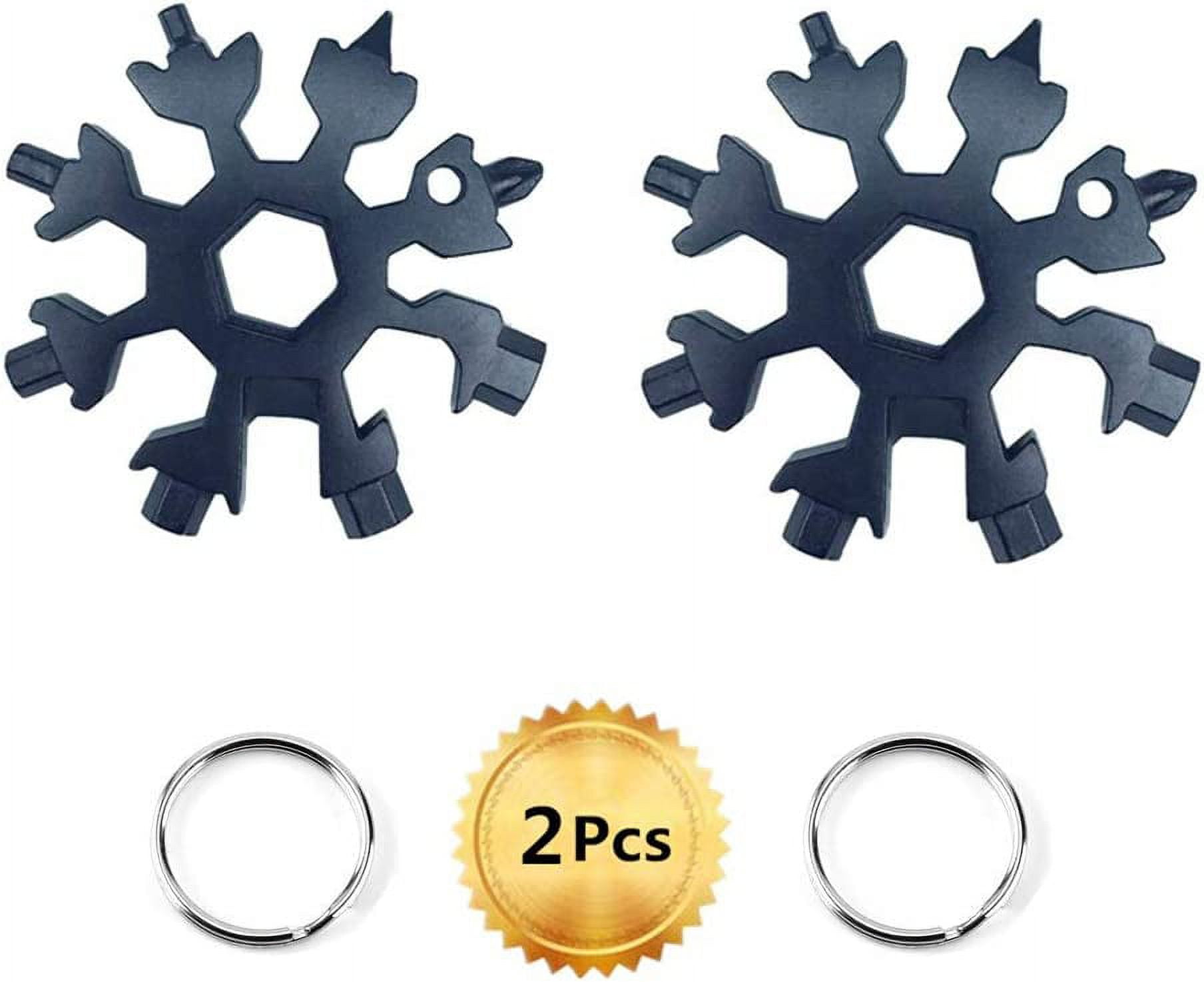 18-in-1 Snowflake Multi-Tool Card Stainless Steel Screwdriver Keychain ...