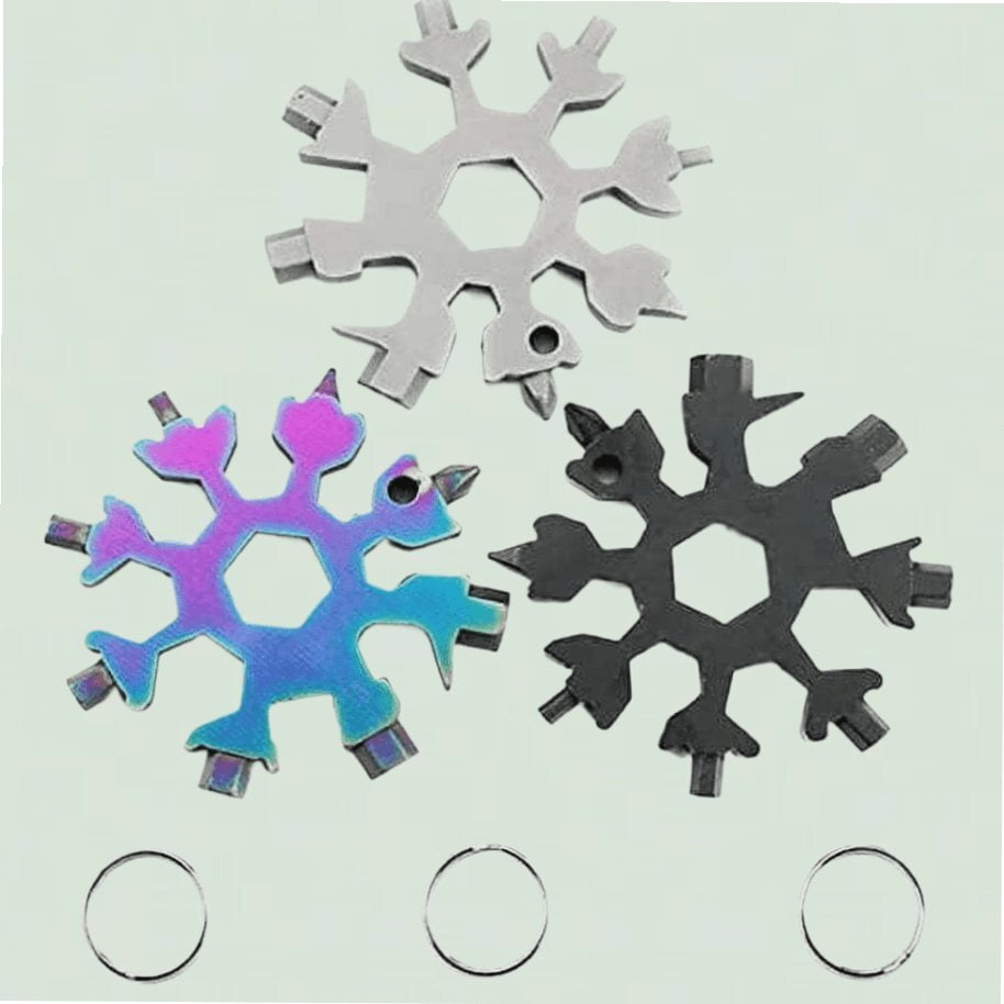 18 in 1 Snowflake Multitool, 3 Pack 18-in-1 Snowflake Multi-Tool Bottle ...