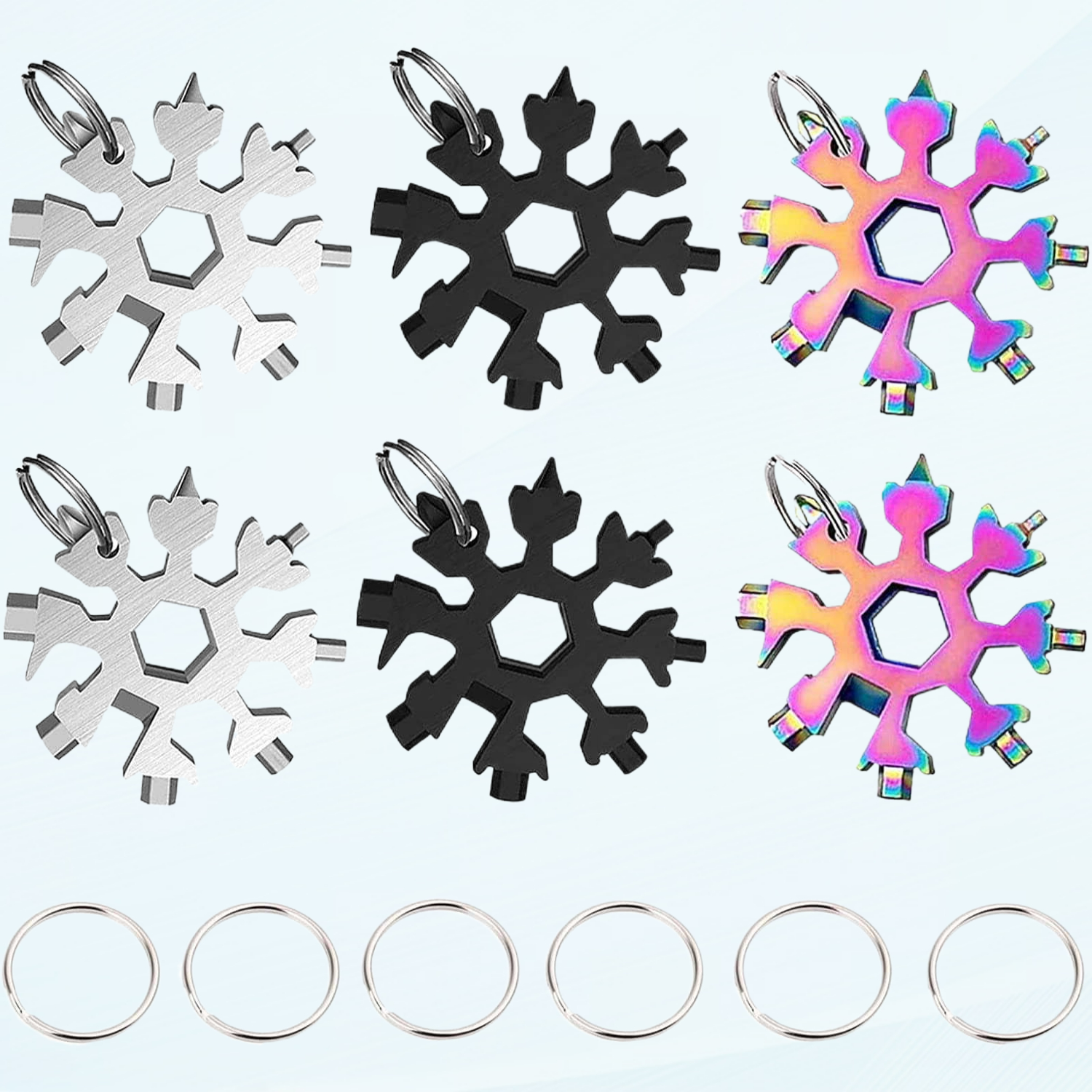 18-in-1 Stainless Steel Snowflakes Multi-Tool,18 In 1 Snowflake ...
