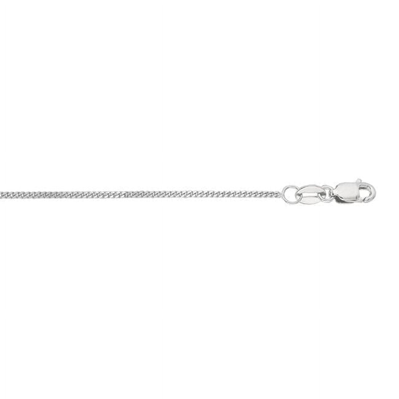 18 in. 10K White Gold Diamond Cut Textured Gourmette Chain with Lobster ...