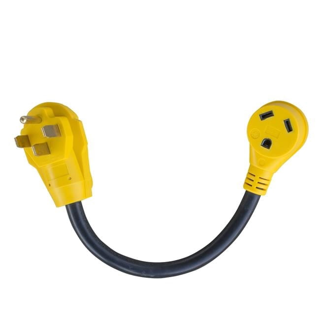 18 in. 125-Volt 50 Amp Male to 30 Amp Female Dog-bone RV Camper Power ...