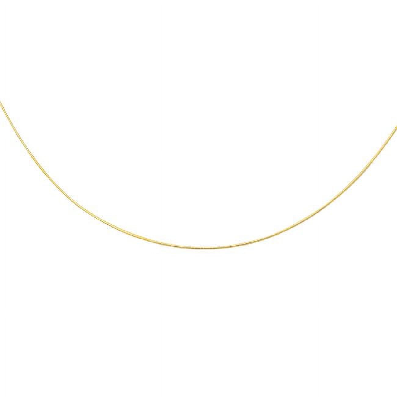 18 in. 14K Yellow Gold Round Omega Chain with Pear Shaped Lobster ...