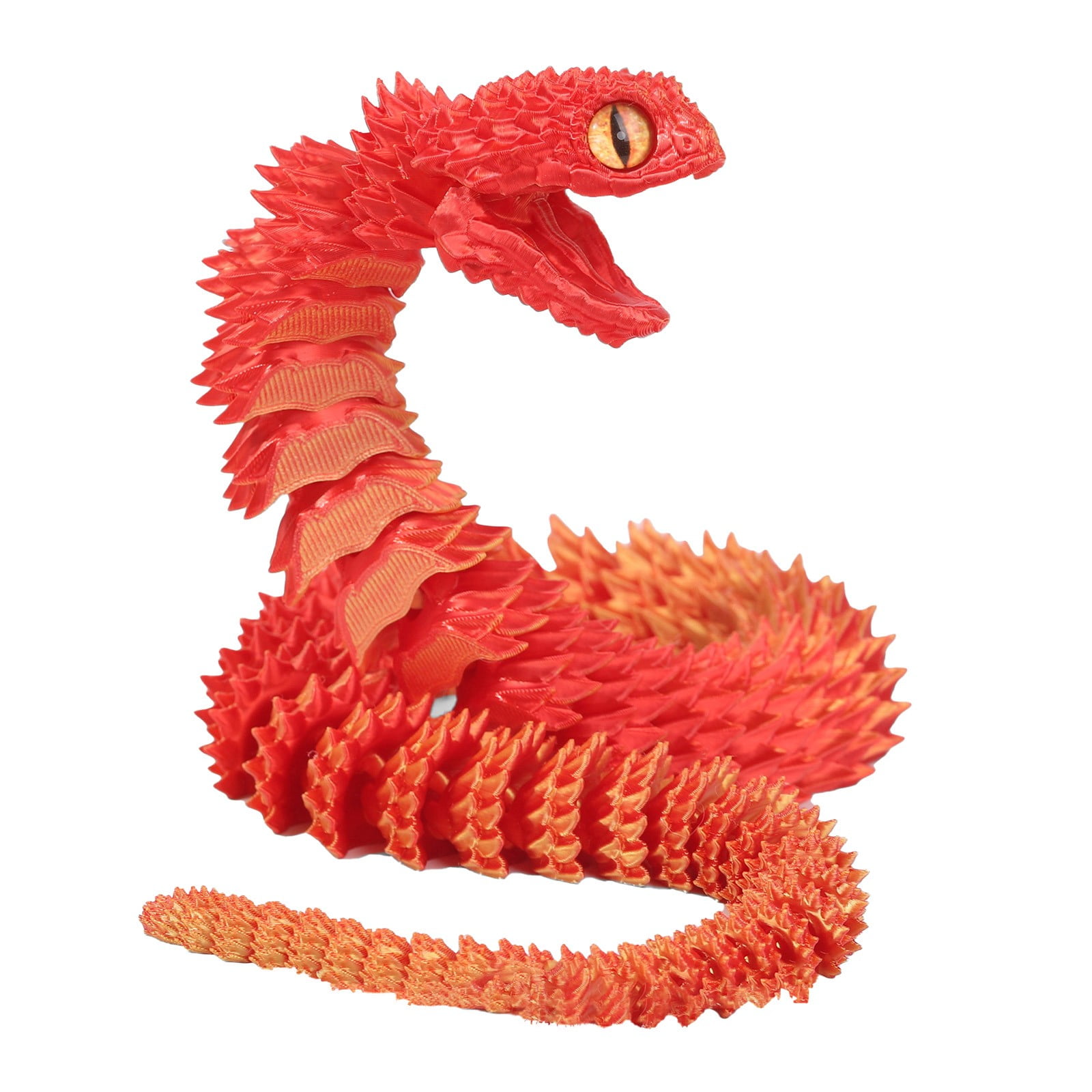 18 in 3D Printed Snake Toys, Flexible 3D Printed Animal, Fidget ADHD ...