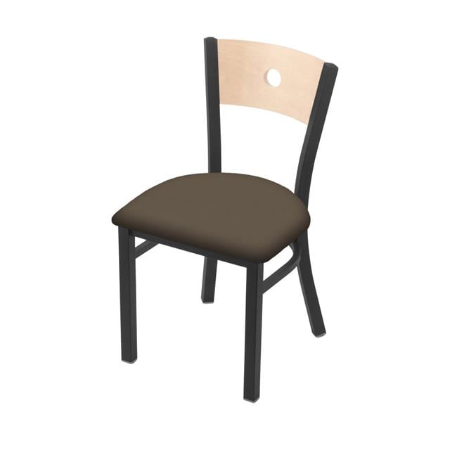 18 in. 630 Voltaire Chair with Pewter Finish, Natural Back & Canter ...
