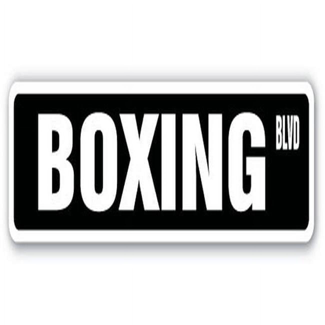 18 in. Boxing Street Sign - Boxer Fighter Gloves Heavy Bag - Walmart.com