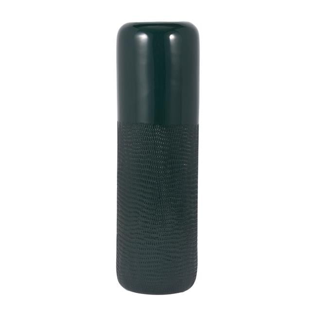 18 in. Ceramic Grooved Vase, Green - Walmart.com