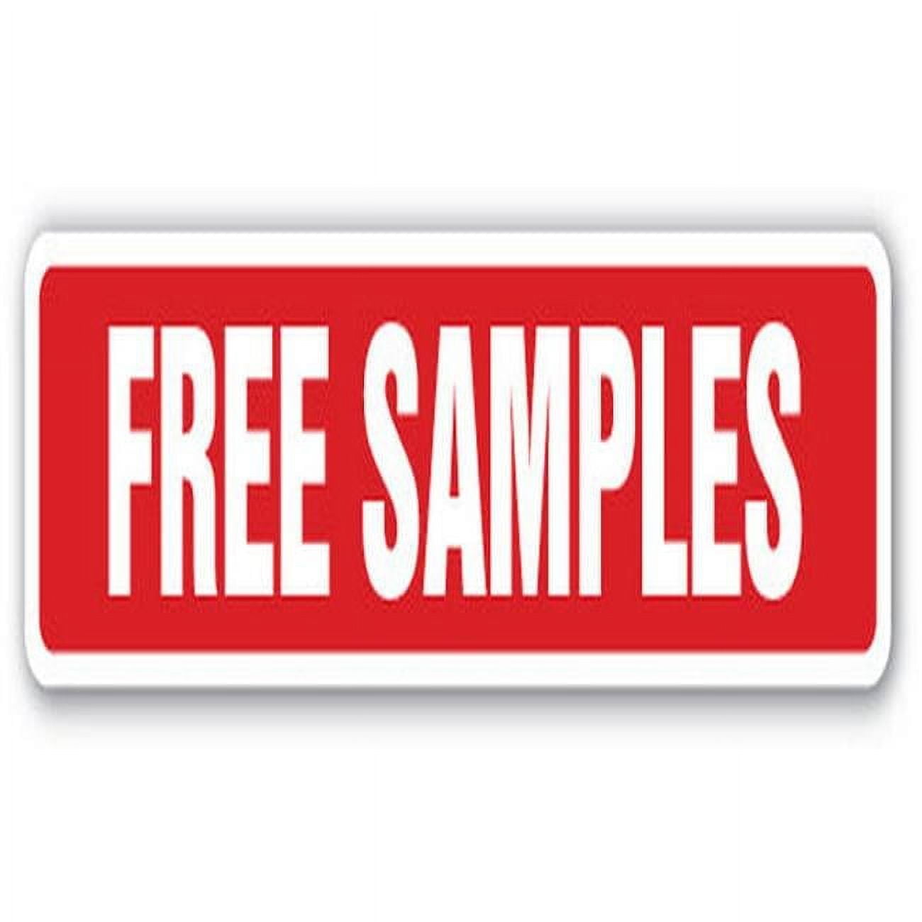 18 in. Free Samples Street Sign - Giveaways Sampler Consumer Product ...