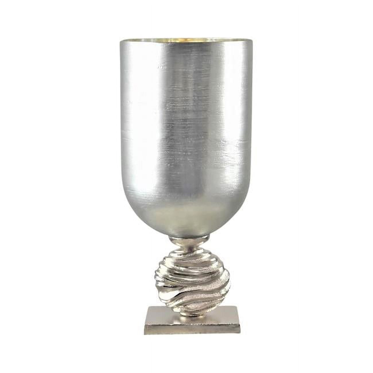 18 in. Glass Vase with Orb Base, Gold - Walmart.com