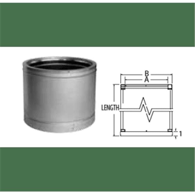 18 in. I.D DuraTech Class A Chimney Pipe - Double Wall - 24 in. Pipe ...