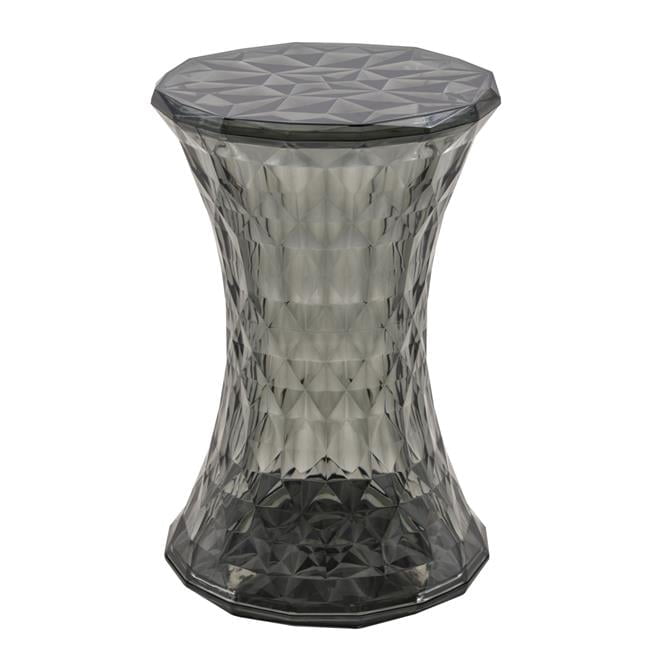 18 in. Modern Plastic Clio Side Table, Transparent Black - Walmart.com