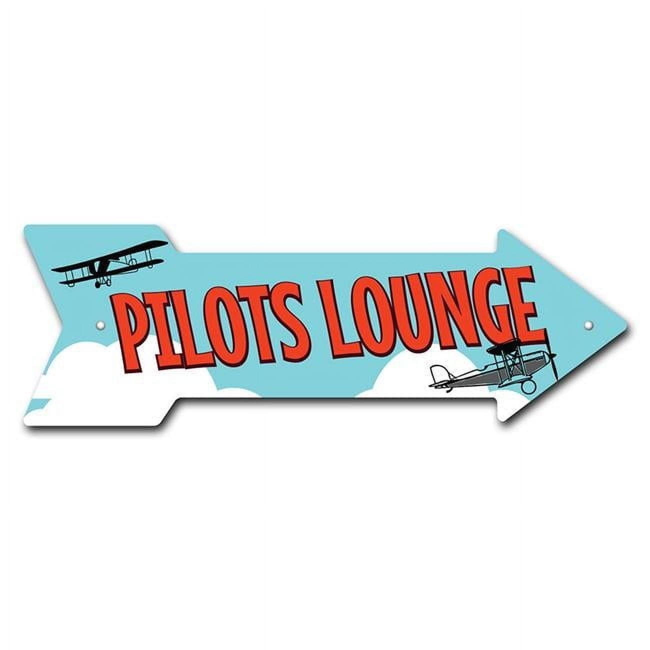 18 in. Pilots Lounge Arrow Sign - Walmart.com