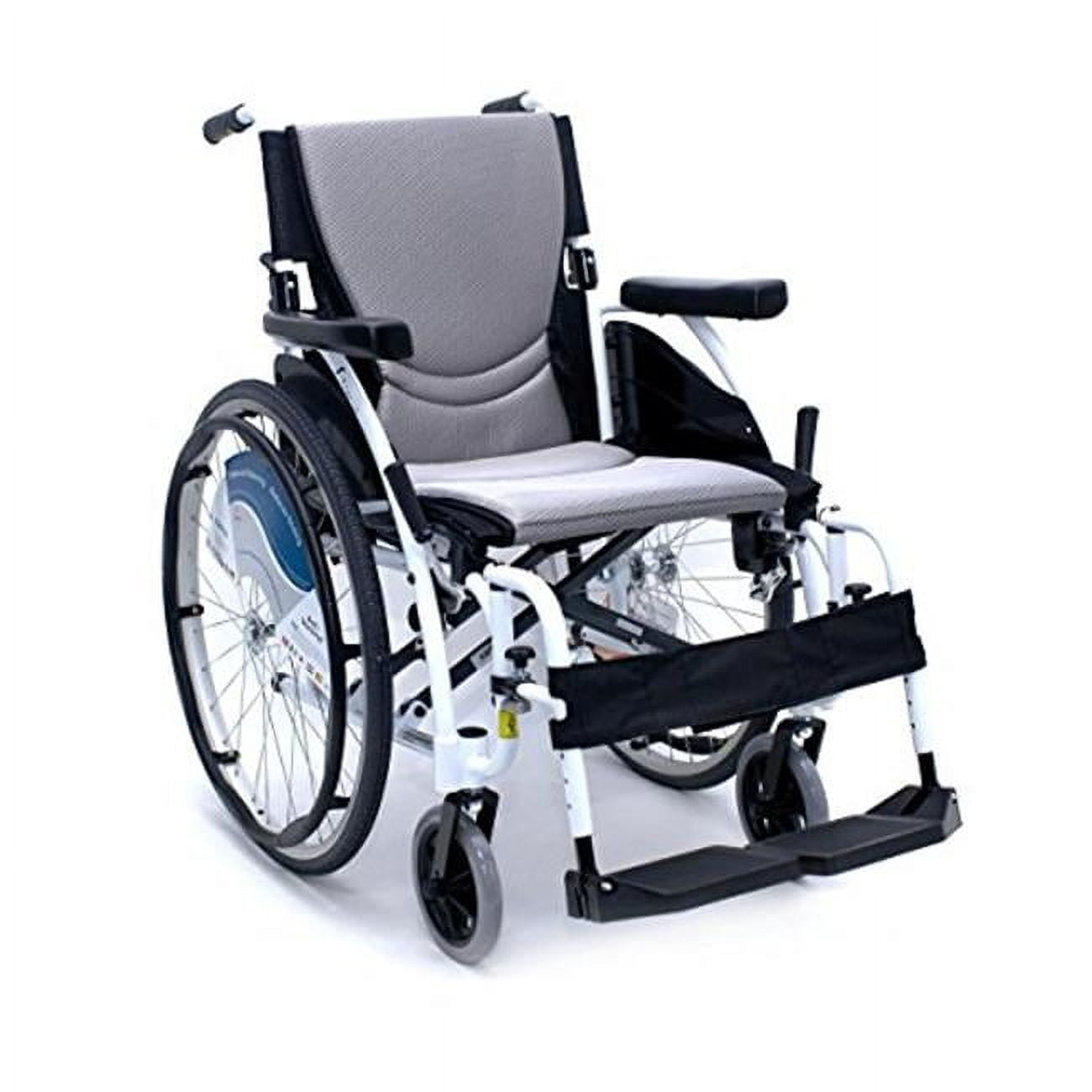 18 in. Seat Ultra Lightweight Ergonomic Wheelchair with Swing Away ...