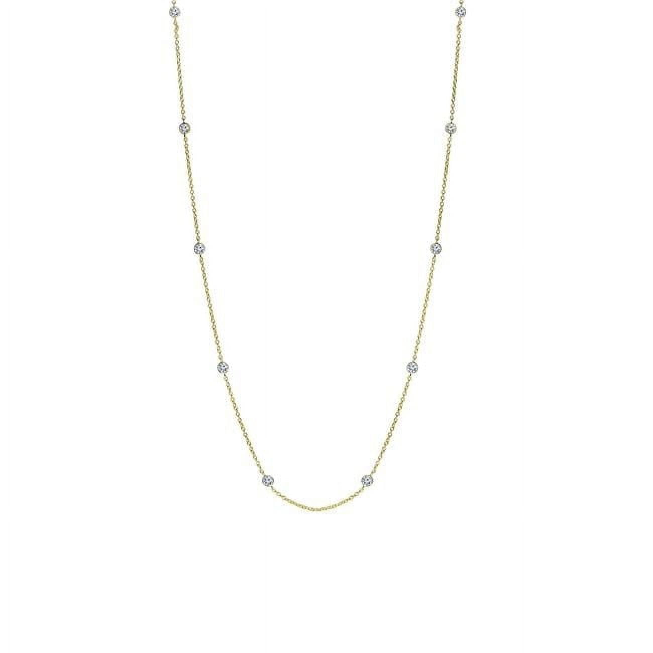 18 in. Sterling Silver Yellow Diamond Cut Textured Necklace with ...