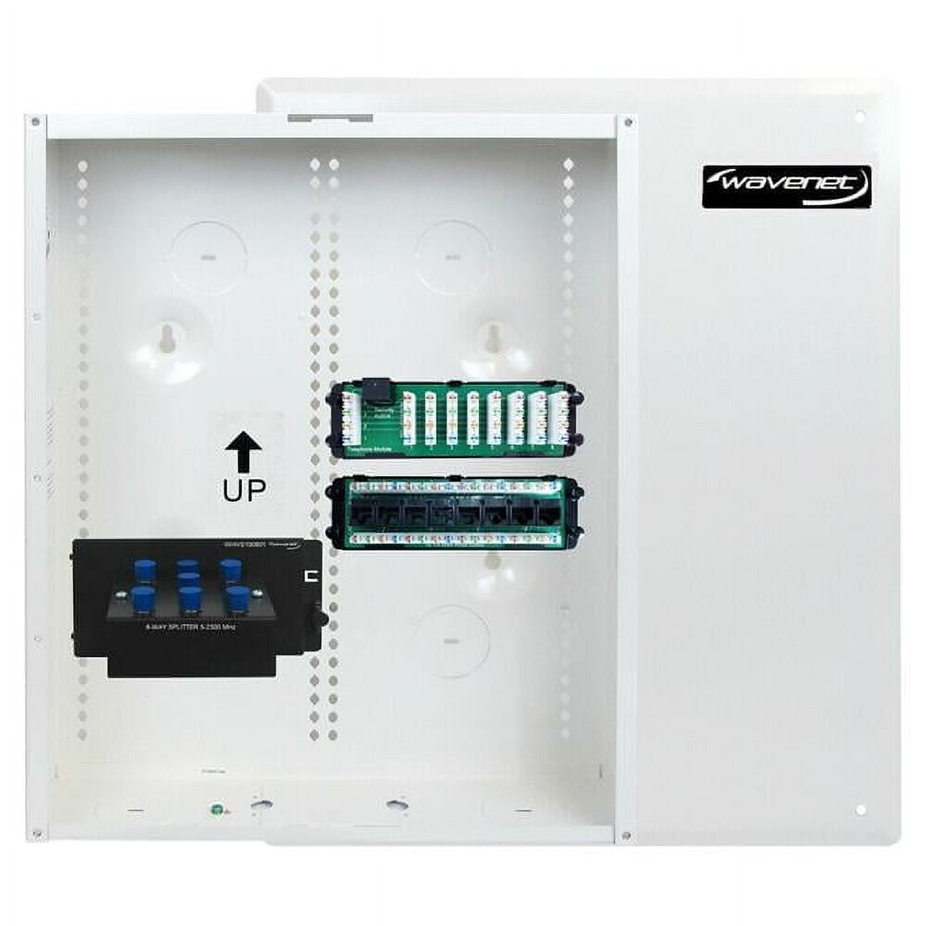 18 in. Structured Wiring Enclosure Combo Kit with Three Modules ...