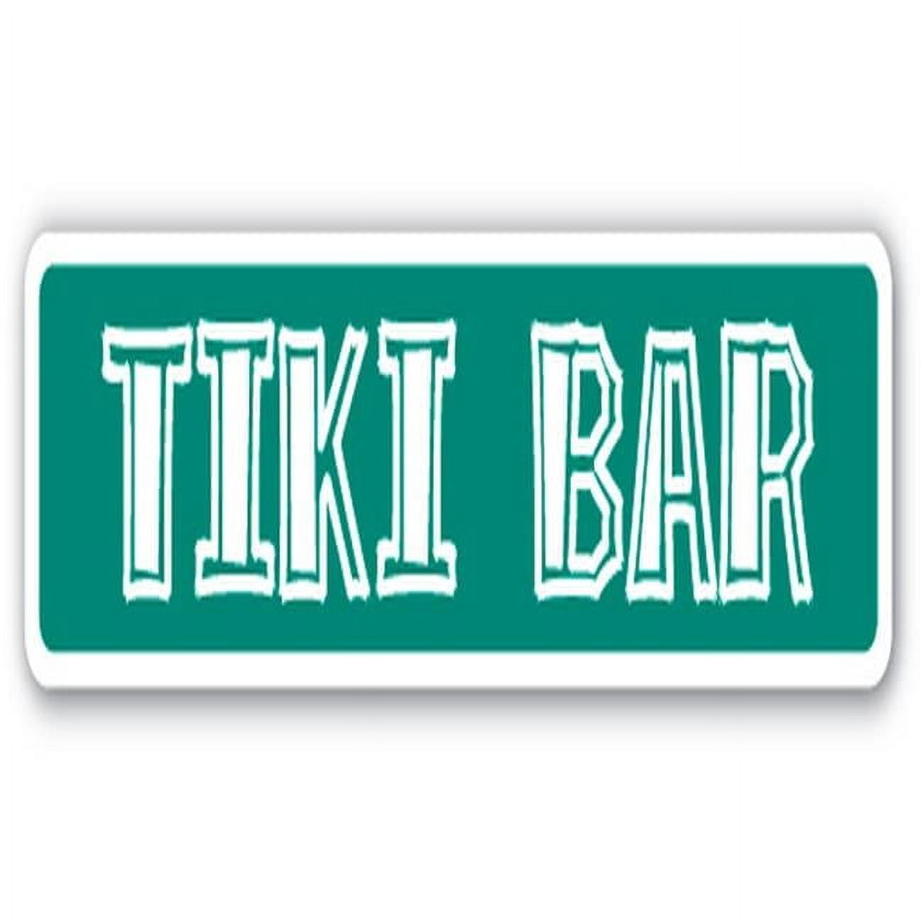 18 in. Tiki Bar Street Sign - Polynesian Bamboo Hut Drinker Outdoor ...