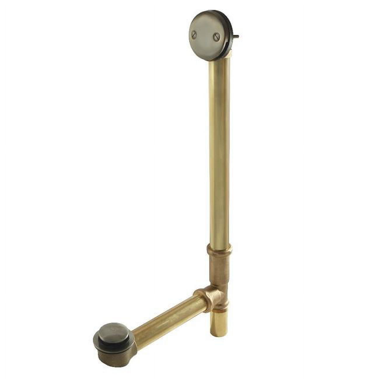 18 in. Tub Waste & Overflow with Tip Toe Drain, Antique Brass - Walmart.com