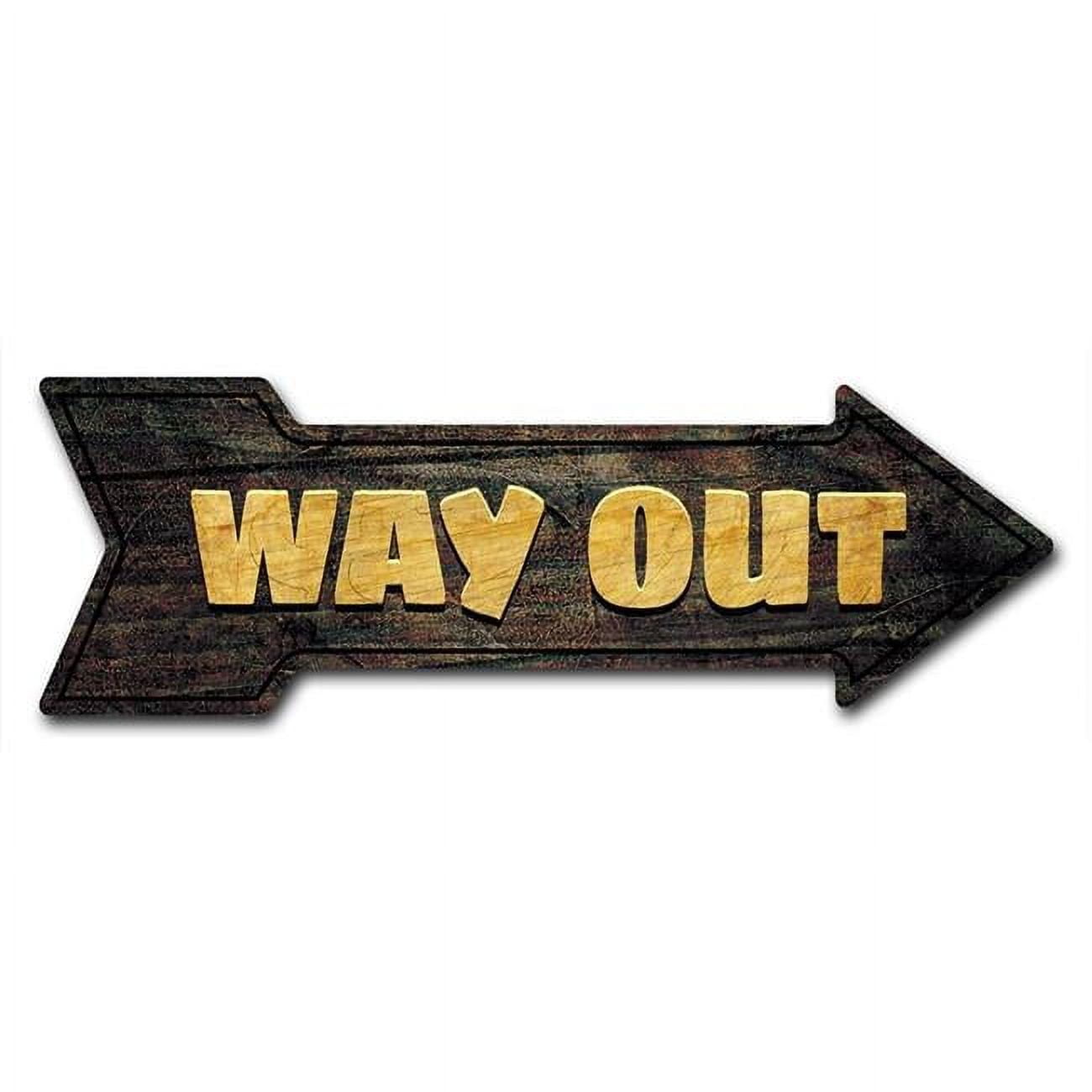 18 in. Way Out Arrow Sign - Walmart.com