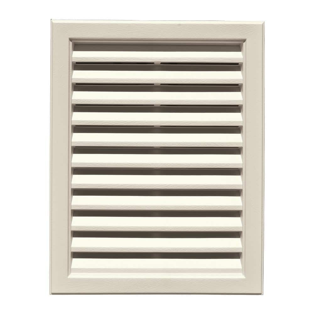 18 in. x 24 in. Rectangular Gable Vent in Khaki (Overall 20 in. x 26 in ...