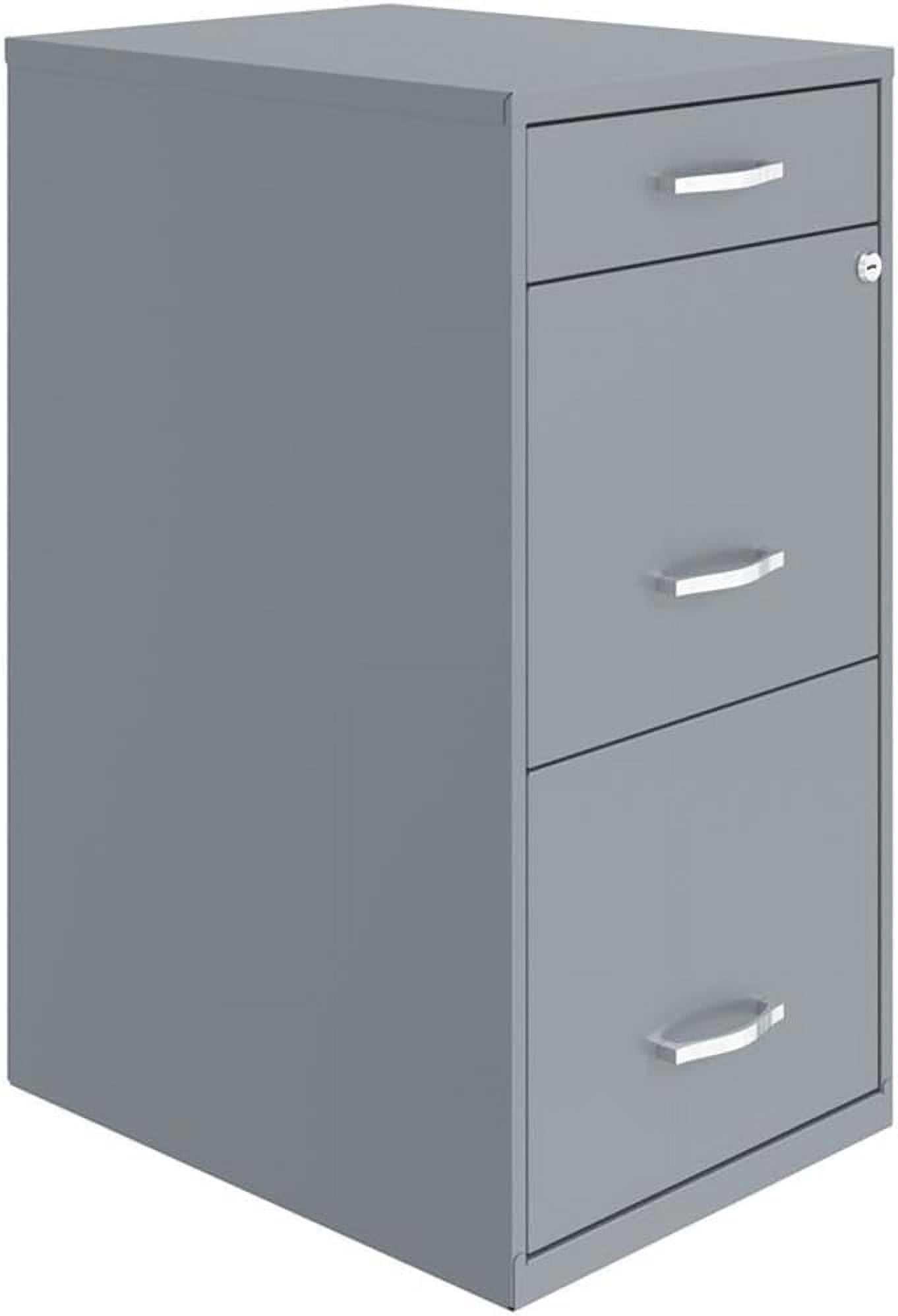 18 inch 3 Drawer Metal File Cabinet with Pencil Drawer Gray - Walmart.com