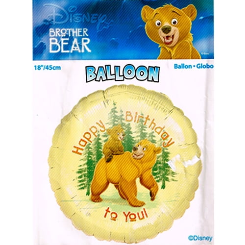 18 inch Anagram Brother Bear Happy Birthday Foil Mylar Balloon - Party ...