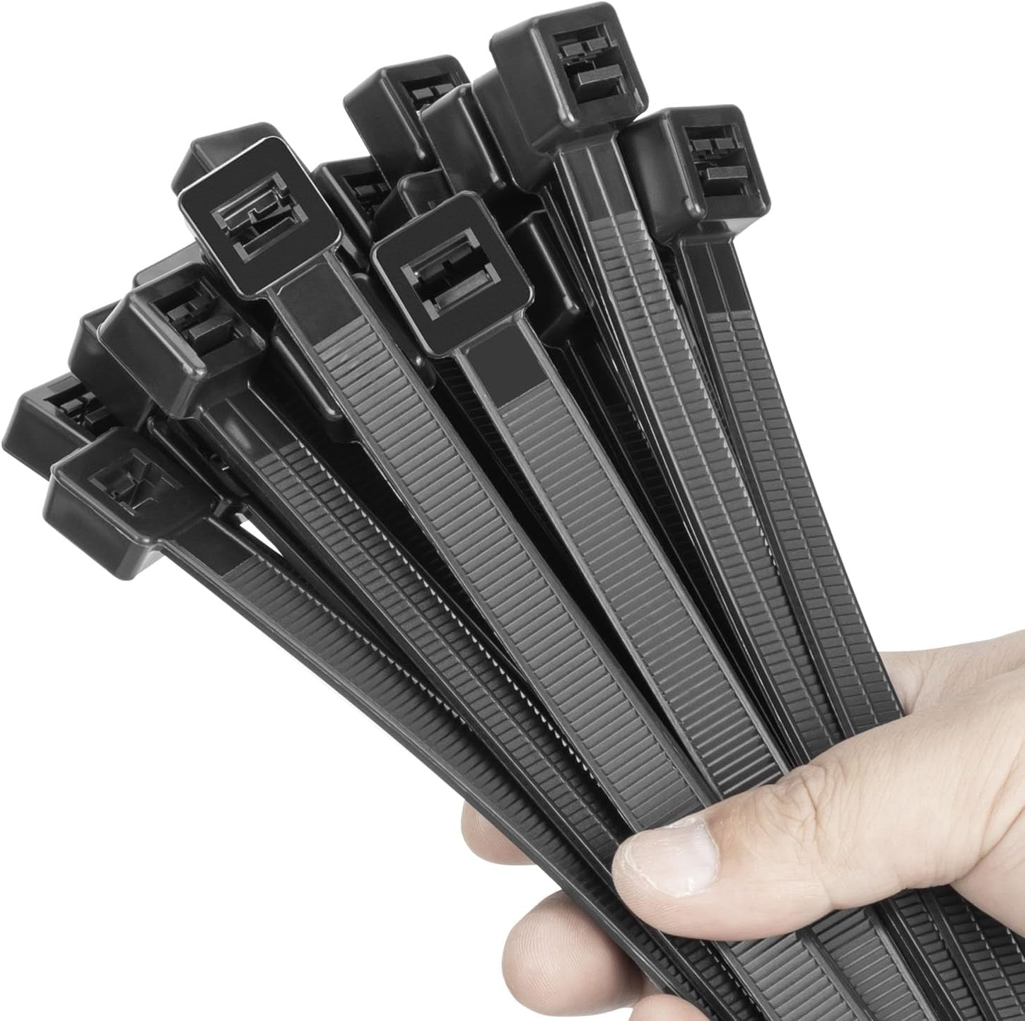18 inch Black Long Zip Ties Heavy Duty (100 Pack), 2025 New Patented ...