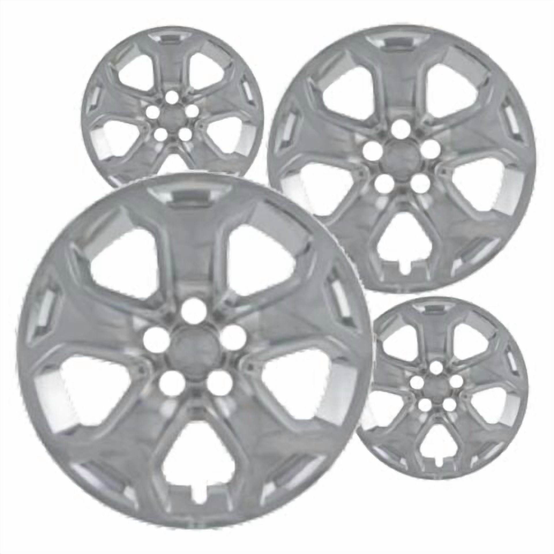 18 inch Chrome ABS Wheel Skins Set Compatible with 2011-2014 Ford Edge ...