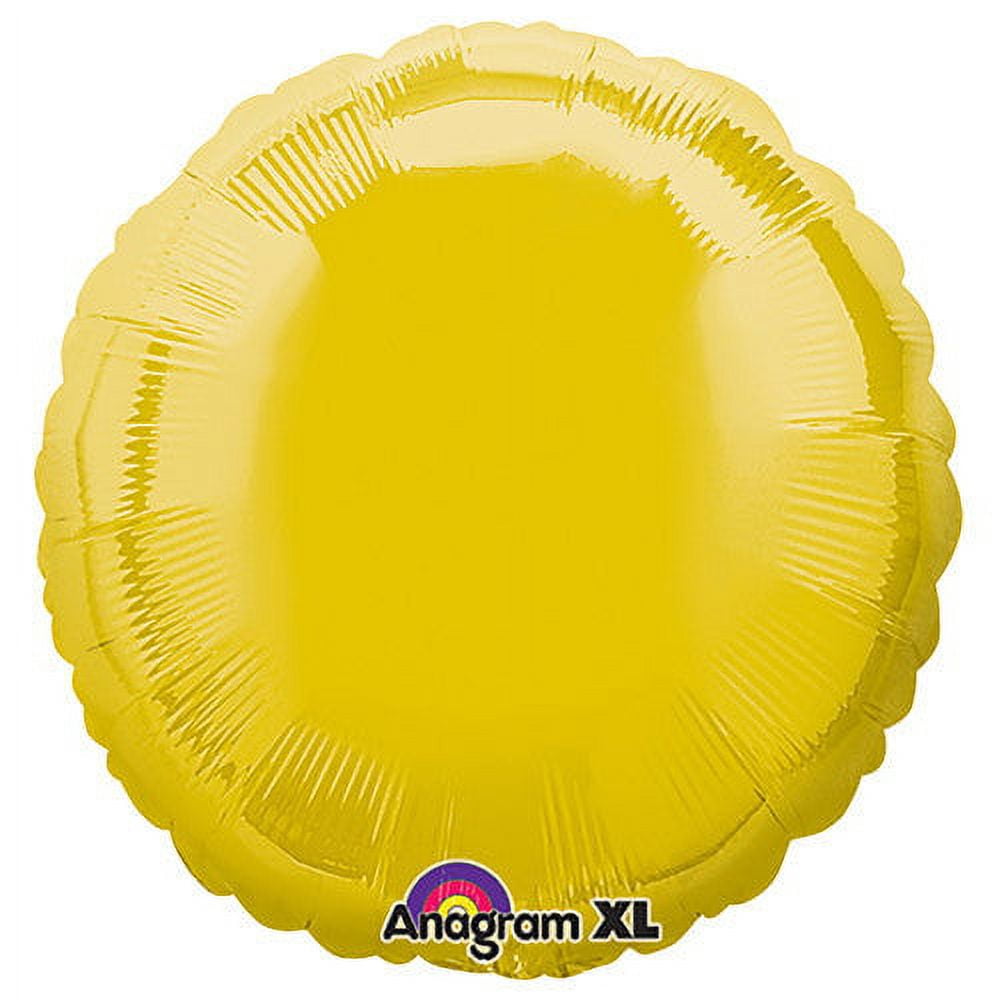 18 inch Circle - Lite Metallic Gold Foil Mylar Balloon - Party Supplies ...