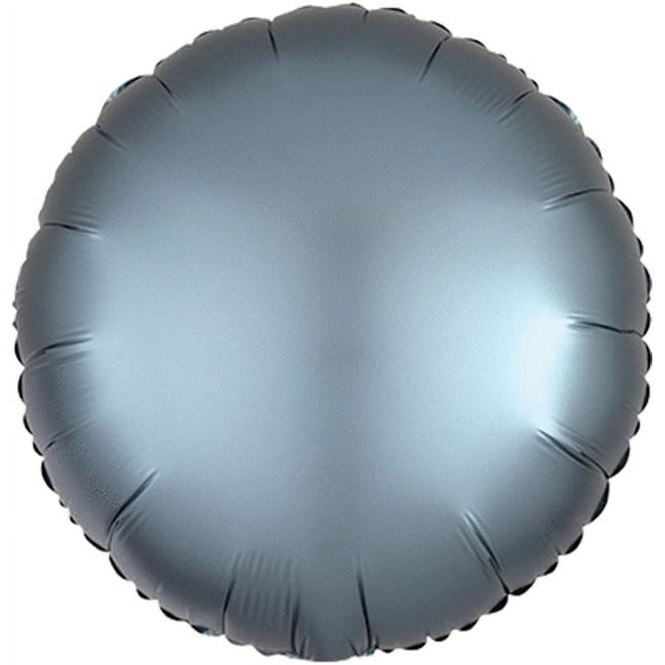 18 inch Circle - Satin Luxe Steel Blue Anagram Foil Mylar Balloon ...