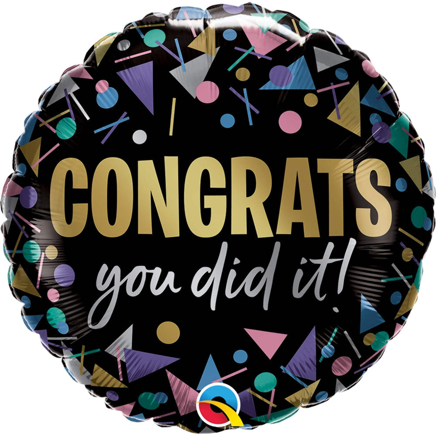 18 inch Congrats You Did It Metallic Qualatex Foil Mylar Balloon ...