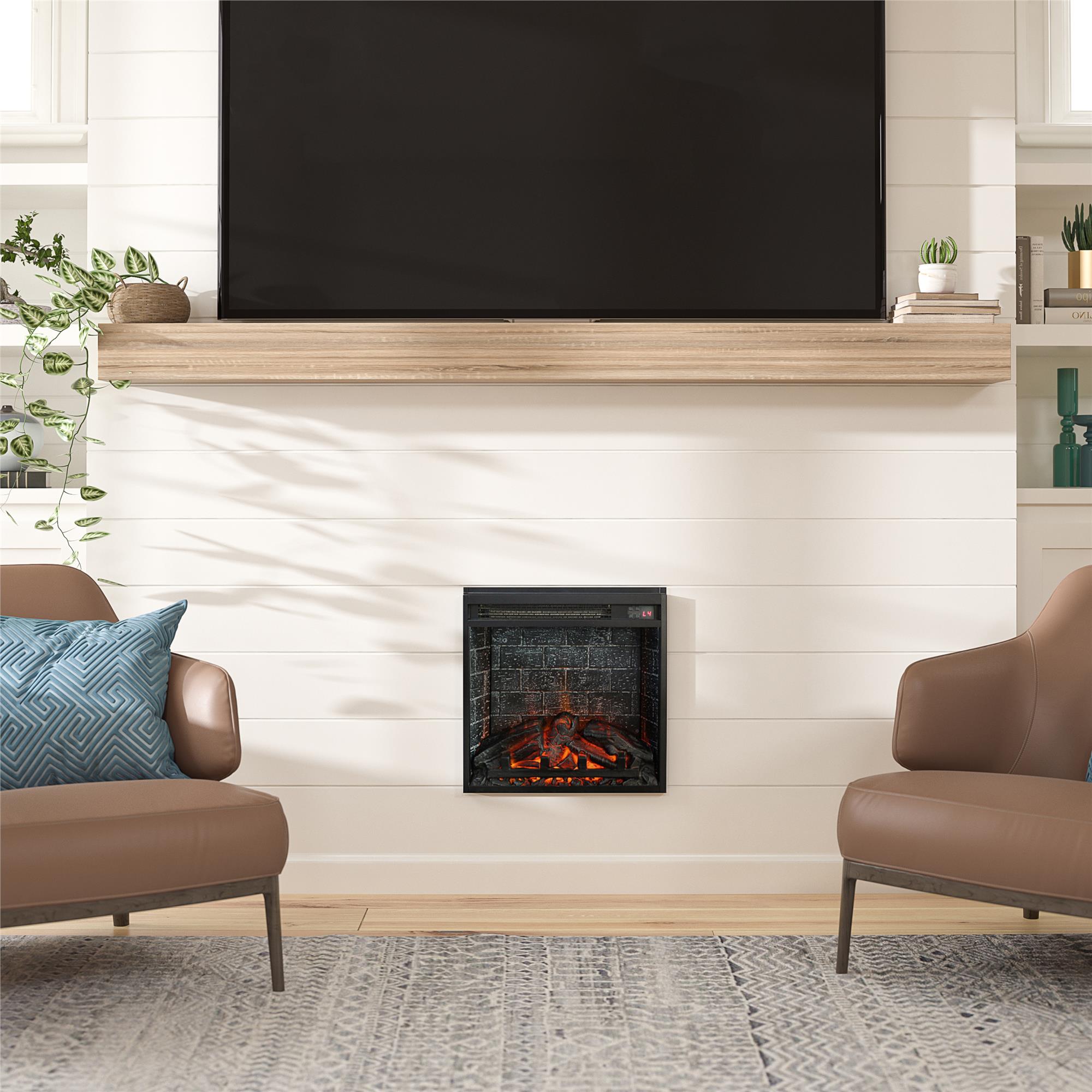 Moda Flame Elwood Curved Electric Fireplace Insert - Walmart.com