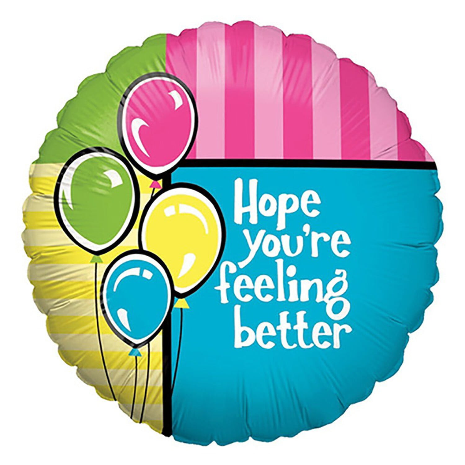 18 inch Feel Better Balloons Foil Mylar Balloon - Party Supplies ...