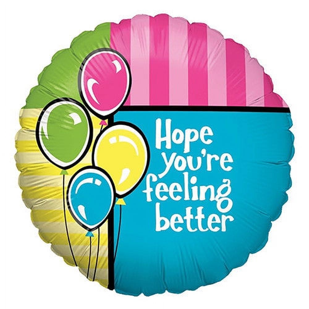 18 inch Feel Better Balloons Foil Mylar Balloon - Party Supplies ...