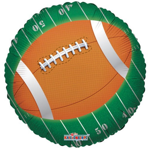 18 inch Football On The Field Kaleidoscope Foil Mylar Balloon - Party ...