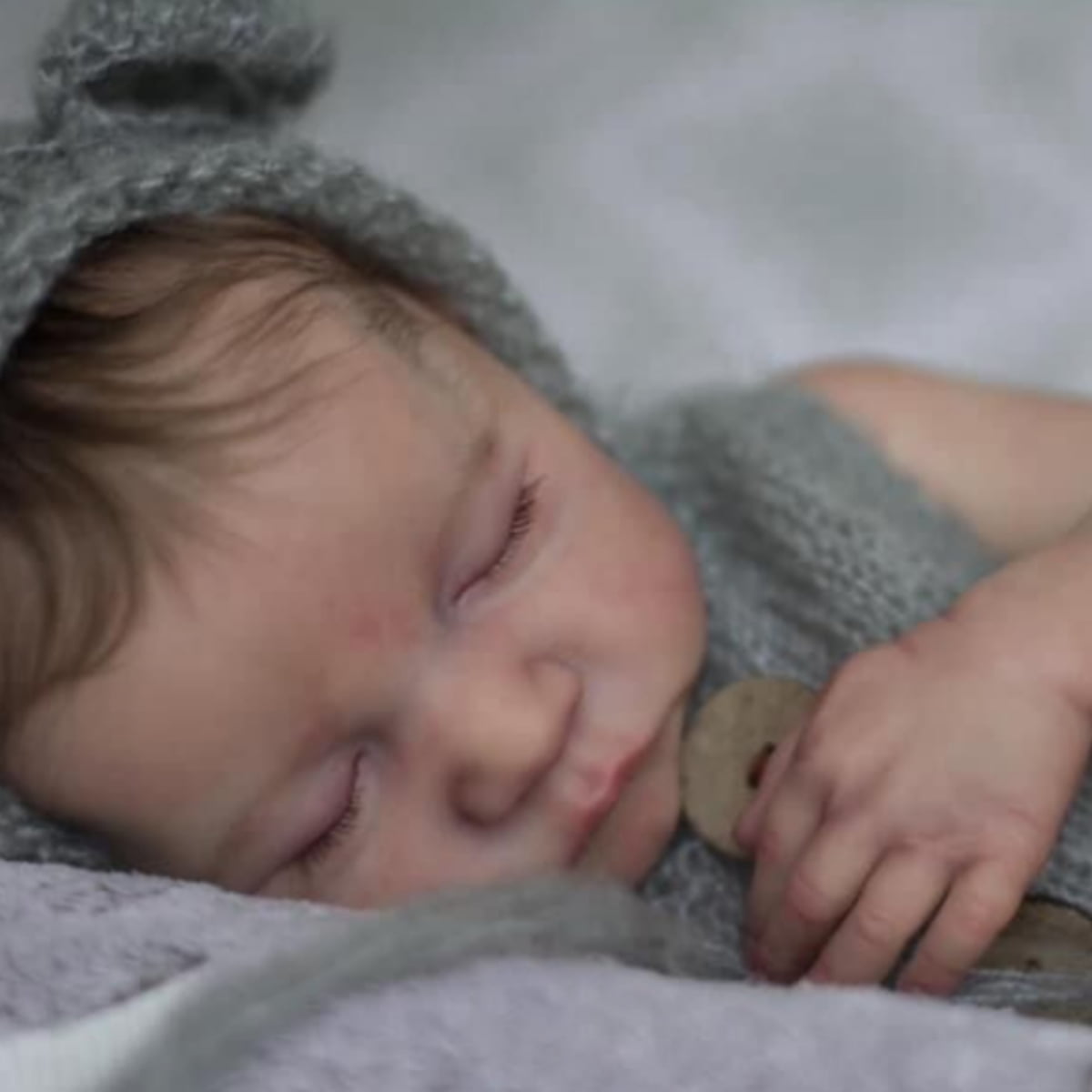 18 inch Full Body Newborn Baby Doll Reborn Boy Sleeping Levi Flexible ...