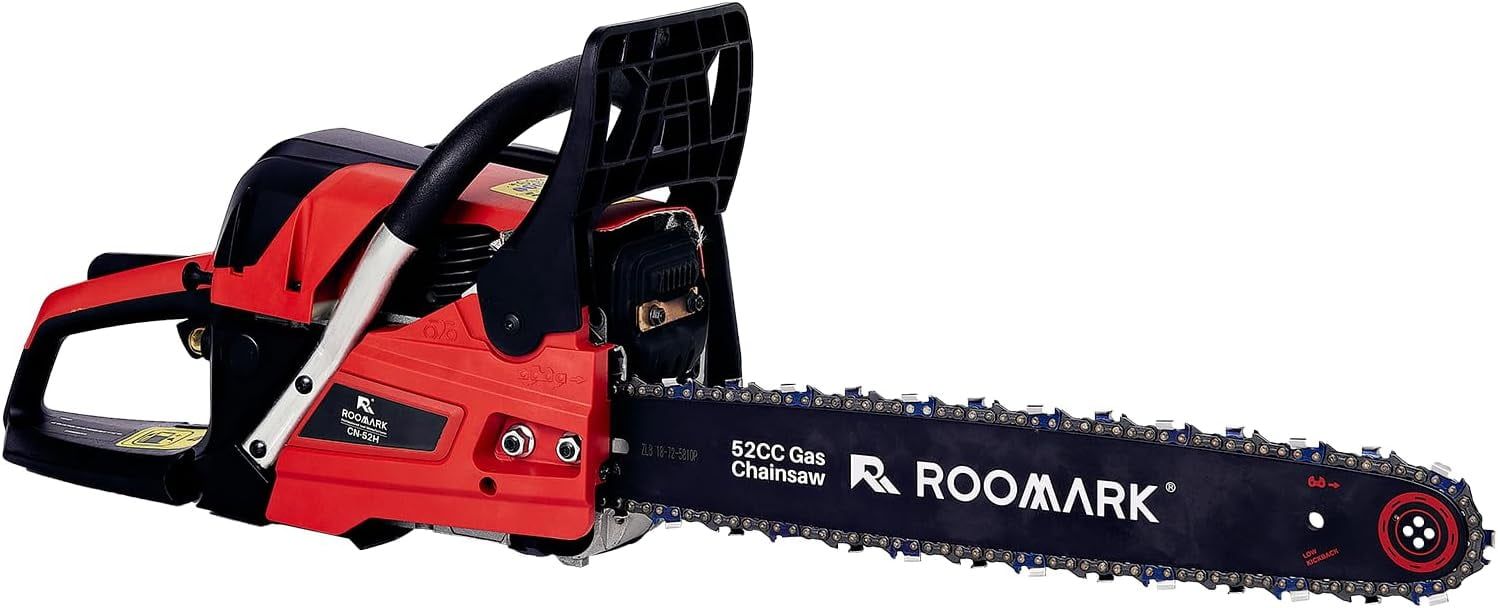 18 inch Gas Chainsaw, 52CC 2.55HP Professional Chainsaw with Automatic ...