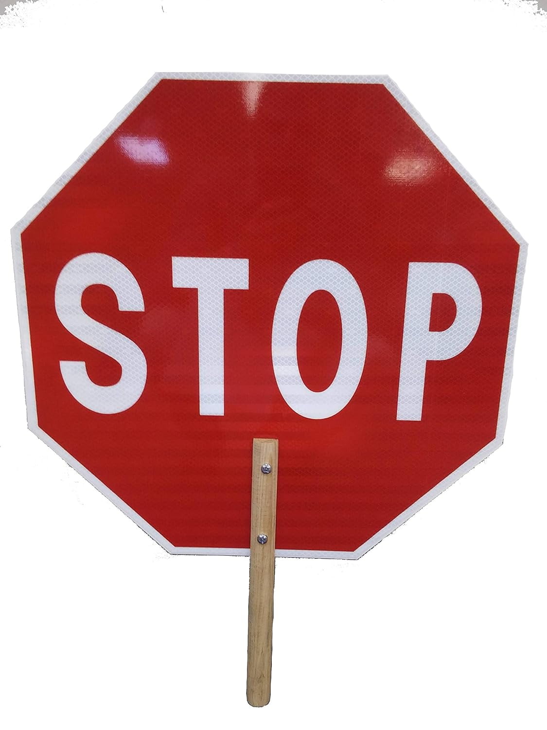 18 inch Hand Held Stop/Stop Sign. Double Sided, Engineer Grade Sheeting ...