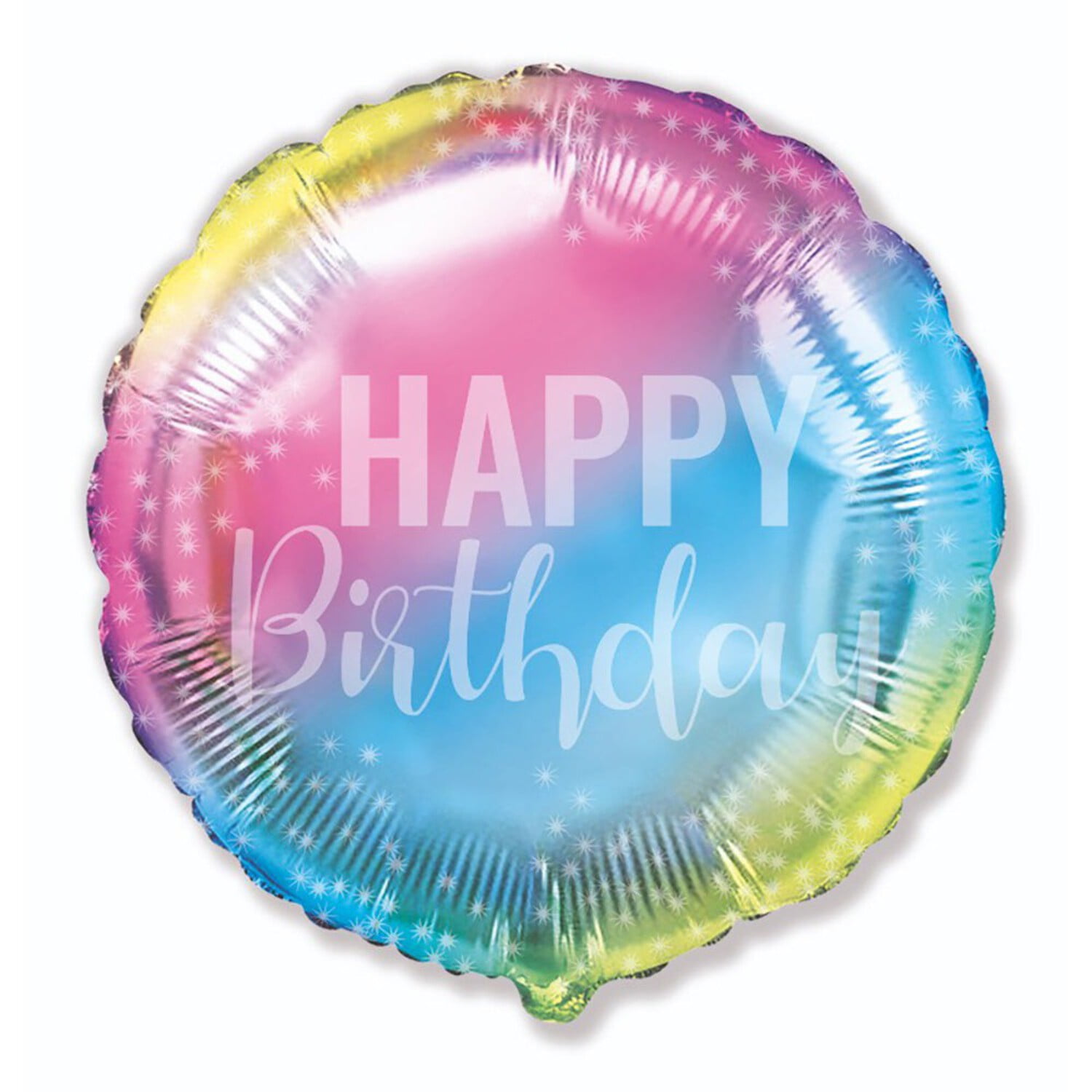 18 inch Happy Birthday Gradient Foil Mylar Balloon - Party Supplies ...