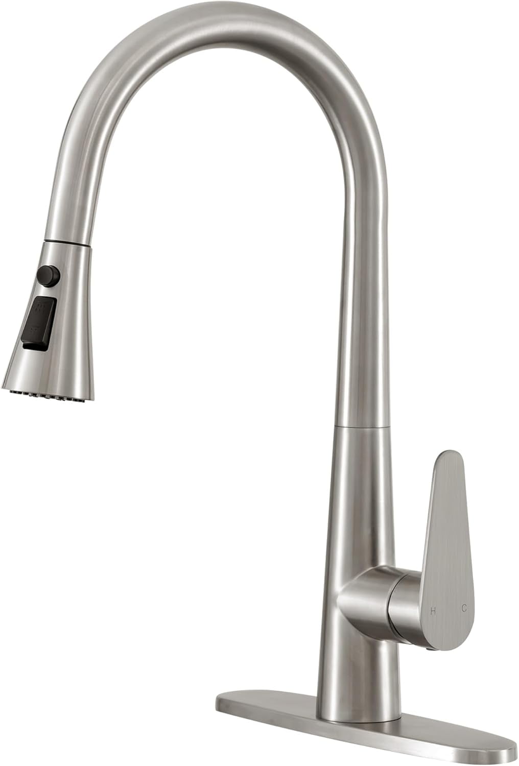 18 inch High Brushed Nickel Kitchen Faucet with Pull Down Sprayer ...