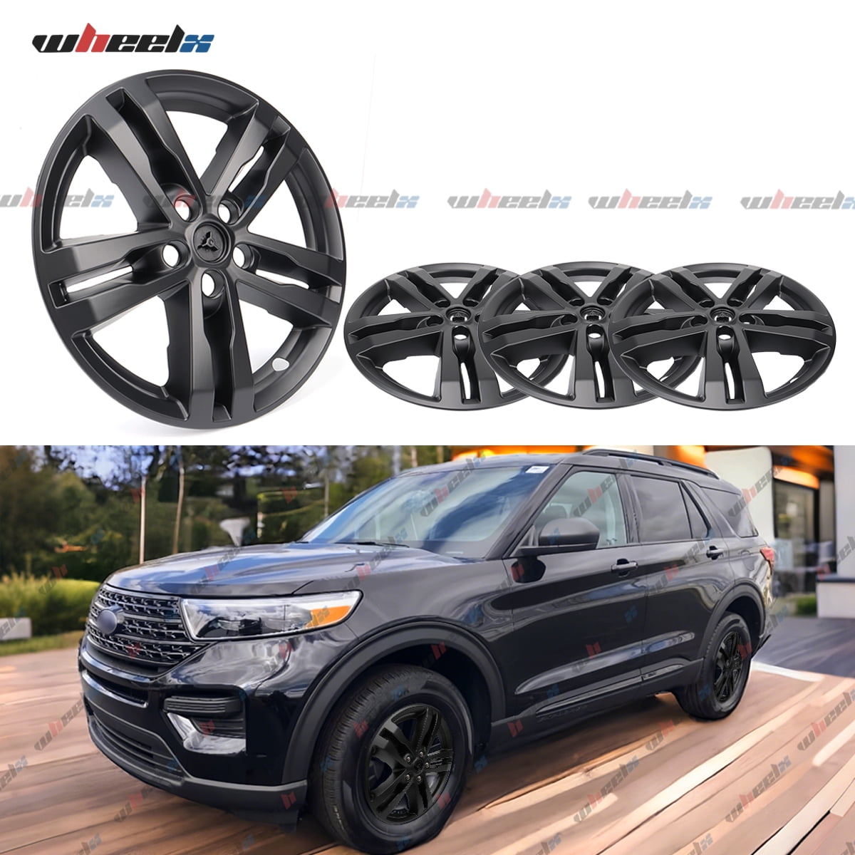18 inch Hubcaps Wheel Skin Covers Compatible with 2020-2024 Ford ...