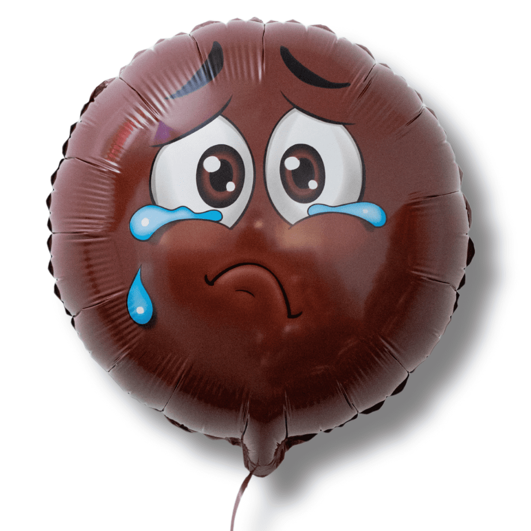 18" inch Melanin Emoji Crying/Sad Face Balloon - Walmart.com